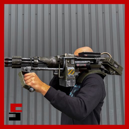 🔫 Shoulder Mounted Machine Gun Prop Replica Fallout New Vegas Cosplay ...