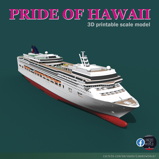 🚢 Pride of Hawaii NCL cruise ship printable model・ STL File for 3D ...