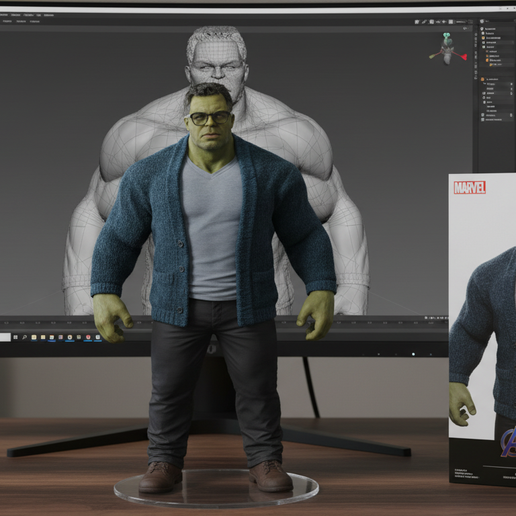 🦸 Smart Hulk: The Brains and Brawn of Endgame in 3D!・ STL File for 3D ...