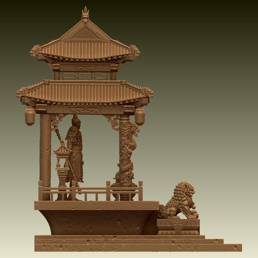 🕍 Wukong Temple Diorama・ STL File for 3D printing・Cults