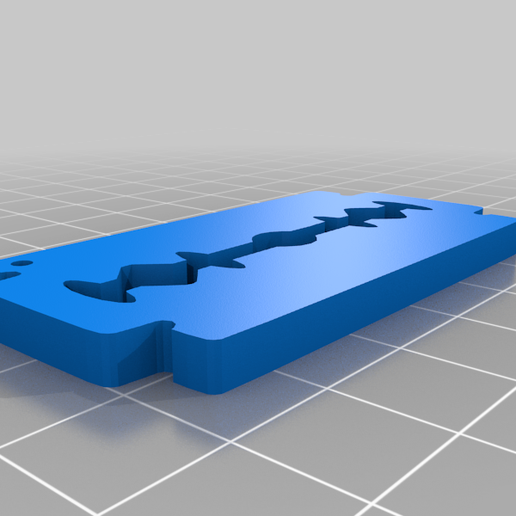 🪒 Razor Blade Keychain・Free 3D File for ・Cults