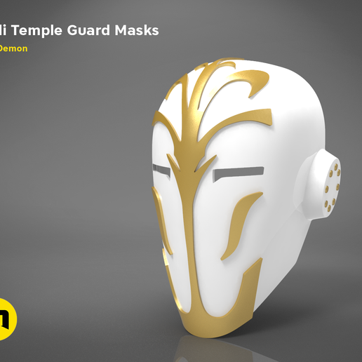 OBJ file 4 Jedi Temple Guard Masks 🕍 ・3D printable model to download・Cults