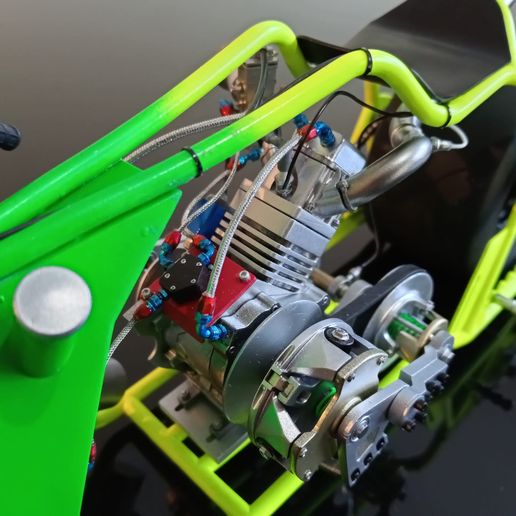 🏍️ 1/6th Scale A3D Mini Drag Bike・ 3D File for 3D printing・Cults
