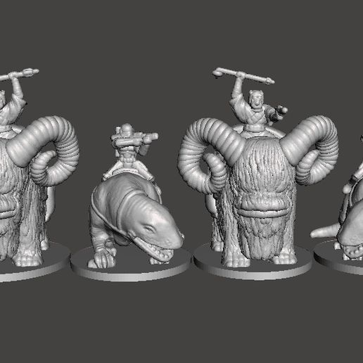 🫡 6MM SCALE SW SANDTROOPERS ON DEWBACK SET MINIATURE MODELS FOR SCIFI ...