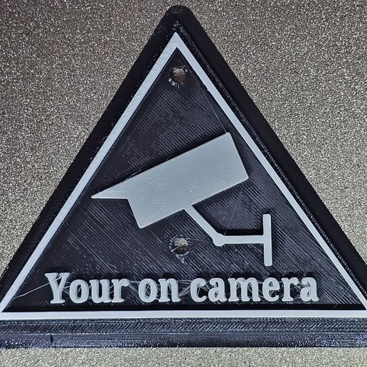 📷 You're on camera Sign・ STL File for 3D printing・Cults