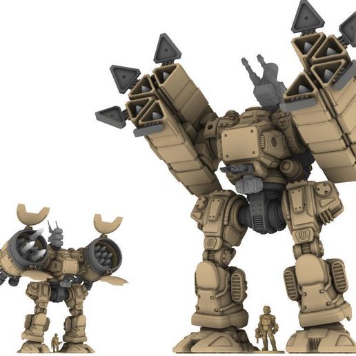 🧨 Project Arcus Longus-28mm Dieselpunk Missile Artillery Mech・ 3D File ...
