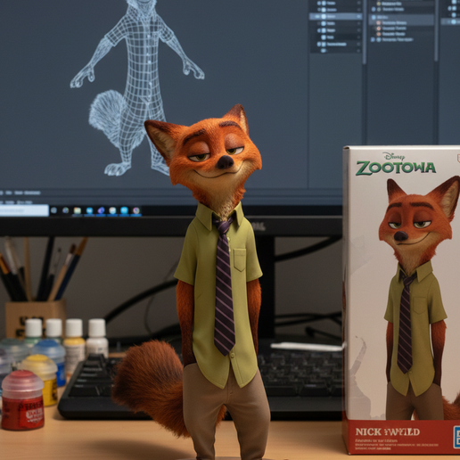 🦊 Nick Wilde: The Sly and Charming Fox from Zootopia in 3D!・ STL File ...