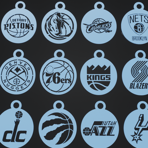 STL file NBA team Keychains 📛 ・3D printer model to download・Cults