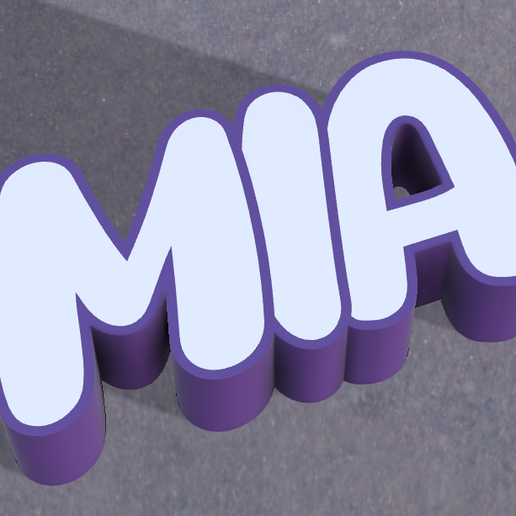 STL file MIA name lamp 🔦 ・3D print design to download・Cults
