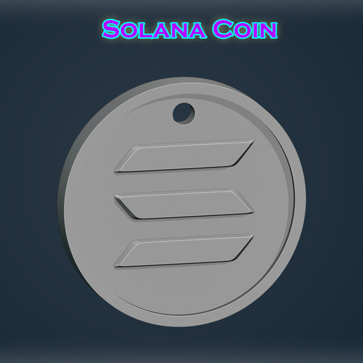STL file Solana Crypto Keychain - 3D Printable STL | Cryptocurrency ...