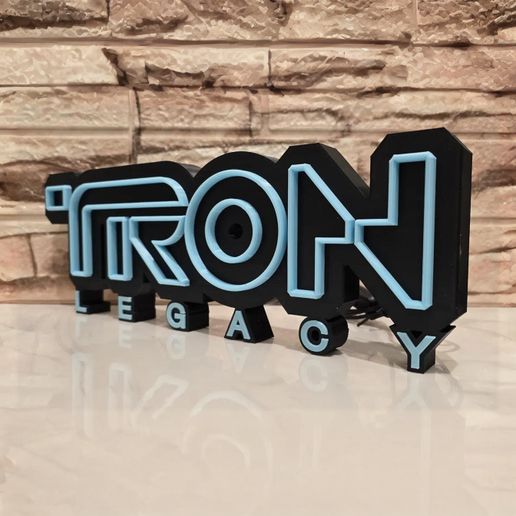 3D printing 3D MULTICOLOR LOGO/SIGN - TRON, TRON: Legacy & TRON: ARES ...