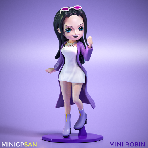 3D file Mini Nico Robin Stampede Outfit 01 - One Piece Anime Figure ...