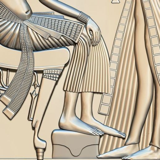 🇪🇬 tutankhamun and Wife Ankhesenamun Relief 3d printable model cnc・ 3D ...