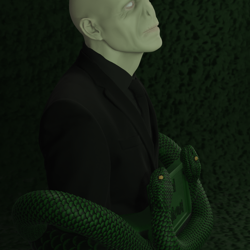 👤 Lord Voldemort in black suit (bust)・ 3D File for 3D printing・Cults