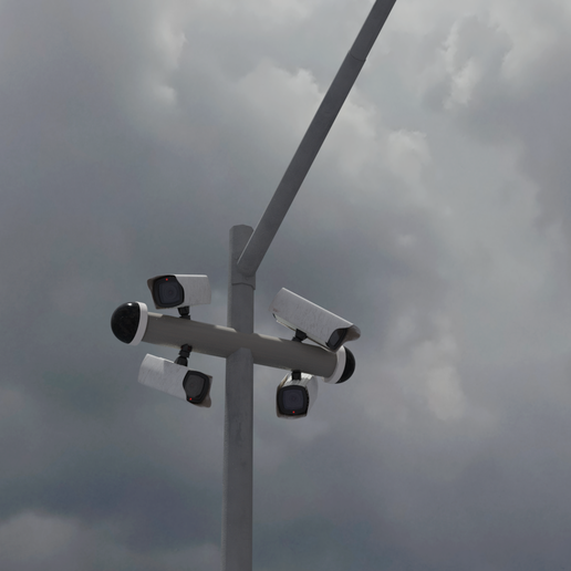 📷 Security camera lamp post・Free 3MF File for 3D printing・Cults