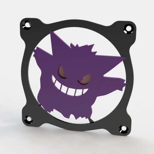 🐉 Fan Grill Pokemon Gengar 120mm・Free STL File for 3D printing・Cults