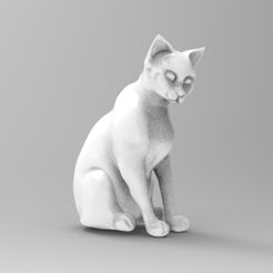 OBJ file cat 🐱 ・Model to download and 3D print・Cults
