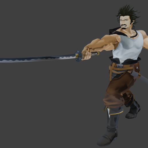 STL file Yami - Black Clover "Death Shot!" ☘️ ・3D print design to ...