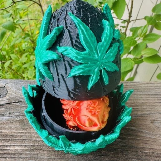 🐉 Hemp Dragon Egg 420・ STL File for 3D printing・Cults