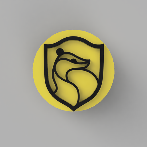 🧷 HUFFLEPUFF - CROC CHARM - PIN FOR CROCS・ STL File for 3D printing・Cults