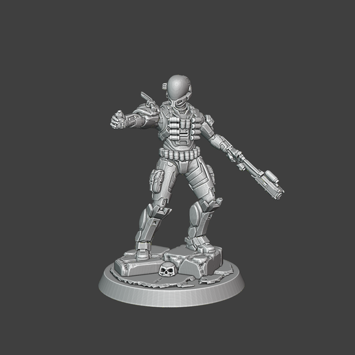 😇 Emile Spartan Noble 4 Base Model - Halo Reach Miniature - Pose 2 ...