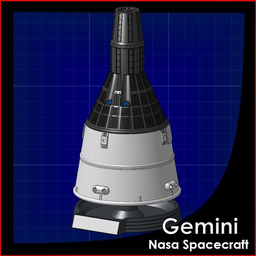 ♊ NASA Spacecraft - Gemini Space Capsule・Archivo STL para ・Cults