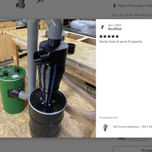 🌀 4 INCH CYCLONE SEPARATOR 300X300 PRINT PLATE - FULL 3D PRINT DESIGN ...