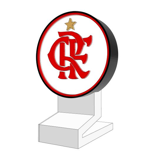 🔦 flamengo escudo/logo・Archivo OBJ para Impresión 3D・Cults