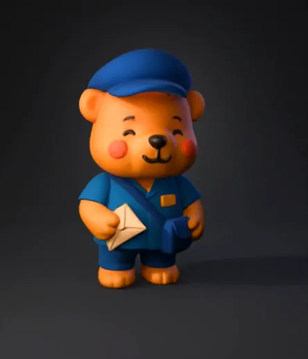 🐻 Bobbie Goods STL - Postman Bear・ STL File for 3D printing・Cults