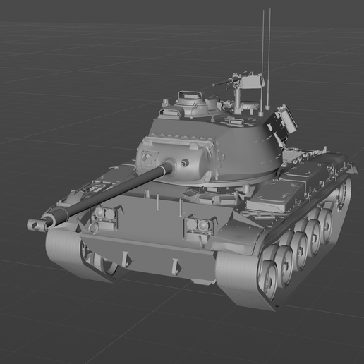🪖 Modelo 3D del tanque estadounidense M41A1 "Walker Bulldog・Archivo OBJ ...