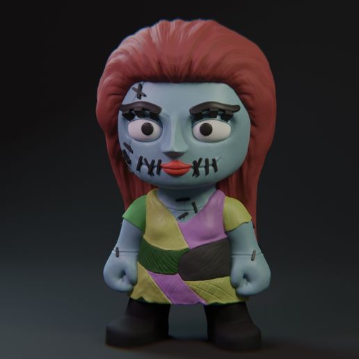 🧵 Sally – Chibi Fan Art STL (Nightmare-Inspired)・ STL File for 3D ...