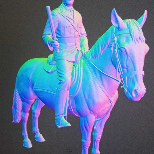 🚓 German Mounted Police Officer on Horse STL | Scalable Historical ...