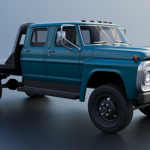 🚕 F-750 Crew Cab 1971・ 3D File for 3D printing・Cults