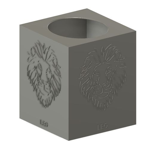 ♌ Leo Zodiac Small Tissue Box Cover・ STL File for 3D printing・Cults