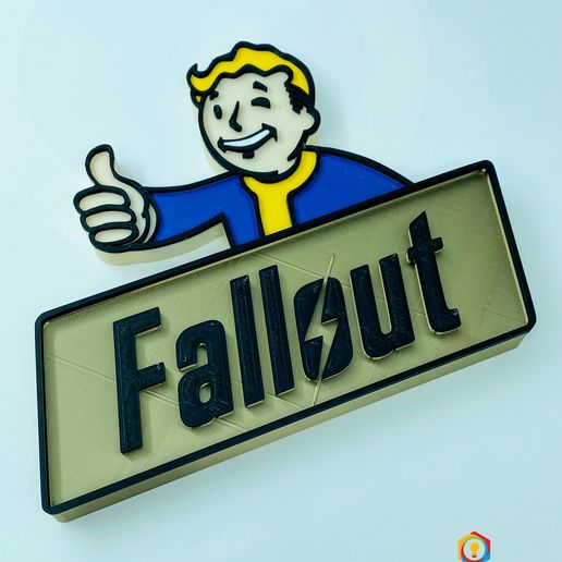 Archivo STL logo de fallout 🎲 ・Diseño imprimible en 3D para descargar・Cults