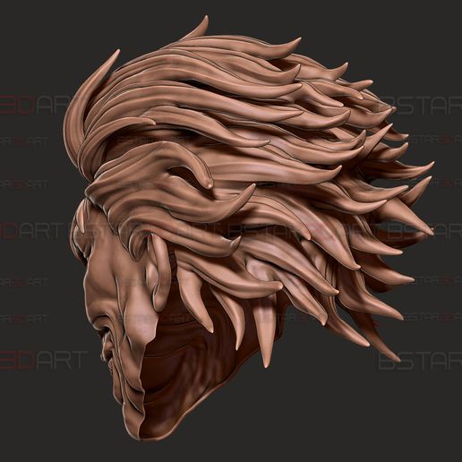 Archivo 3D Yujiro Hanma Head Mask (With Hair Ver) - Baki Anime ...