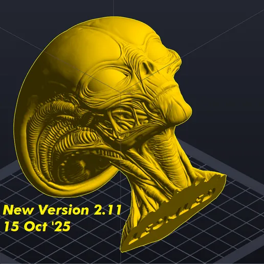 👽 Grey alien bust D・Free STL File for 3D printing・Cults