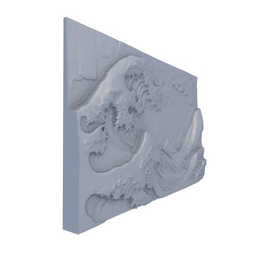 🌊 The Great Wave off Kanagawa・ STL File for 3D printing・Cults