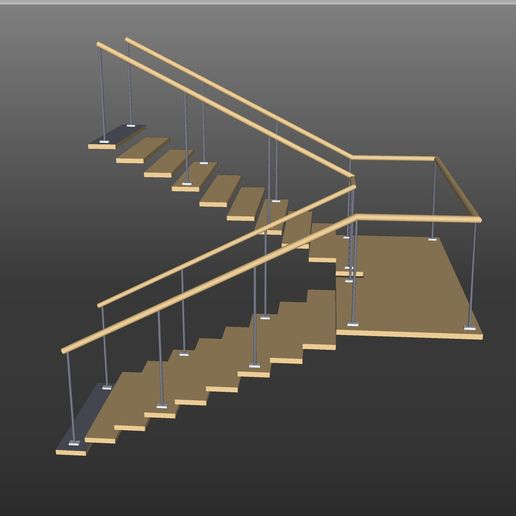 🪜 Stairs Staircase House Construction Platform Furniture 36・ STL File ...