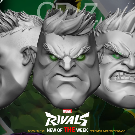 🦸 HULK MARVEL RIVALS , HEAD MARVEL LEGENDS・ STL File for 3D printing・Cults