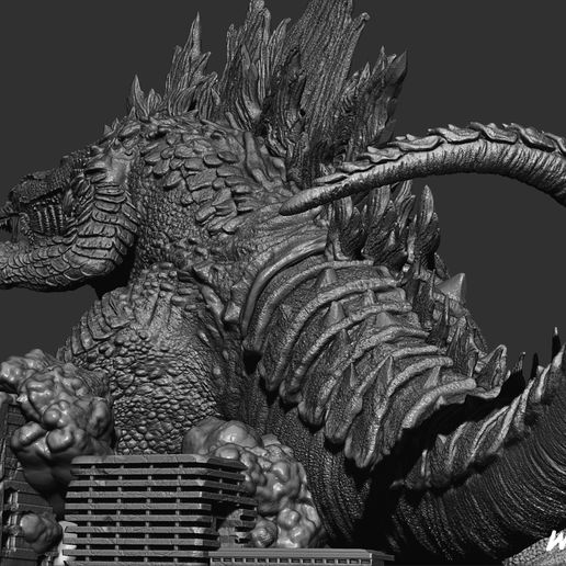 🎬 WICKED MOVIES GODZILLA SCULPTURE: TESTED AND READY FOR 3D PRINTING ...