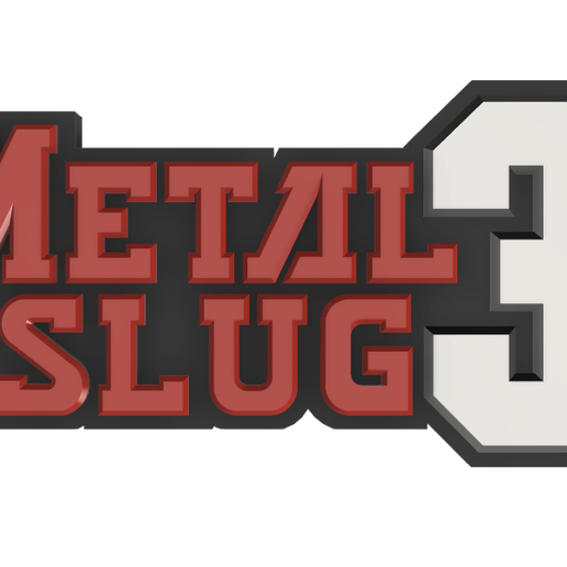 🕹️ Metal Slug 3 logo・ STL File for 3D printing・Cults