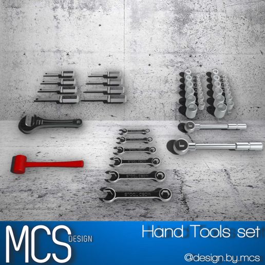 Hand tools set 33 pieces・ STL File for 3D printing・Cults