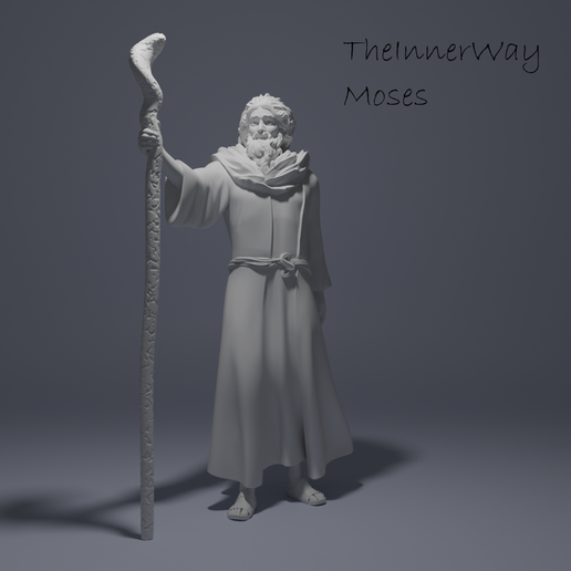 🗿 Moses Sculpture・ STL File for 3D printing・Cults