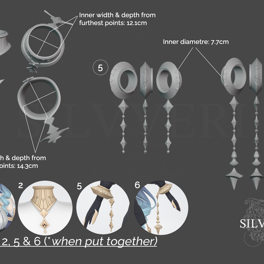 🎭 Layla Accessories Bundle for Cosplay - Genshin Impact - Instant ...