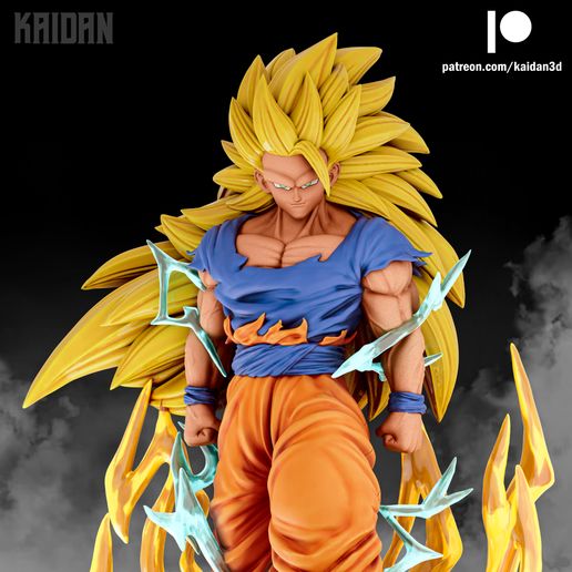 🎨 Goku Super Saiyan 3 DBZ - STL ready for 3D printing・ 3D File for 3D ...
