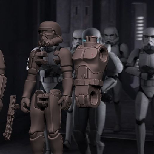 🫡 Starwars TK Trooper - Vintage-Style Action Figure 3.75"・ OBJ File for ...