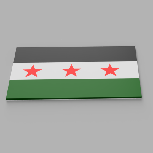🆕 New Syria Flag・ 3D File for 3D printing・Cults