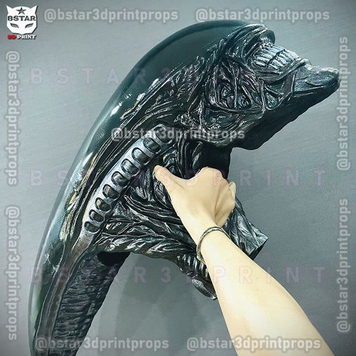 👽 Alien Xenomorph Head Decor Wearable Cosplay・ 3D File for 3D printing ...
