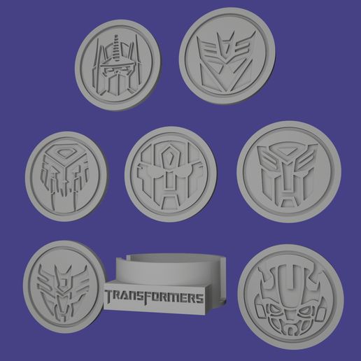 Free STL file KIT 7 COASTERS 🥤 TRANSFORMERS 🤖 + CUSTOM CASE 🦾 ・3D ...